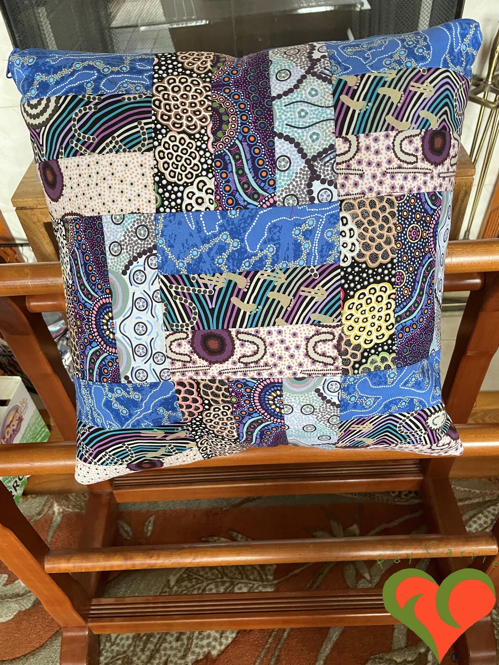 Aboriginal and Kaffe Fassett Fabrics. Blue Theme. One of a Kind ...