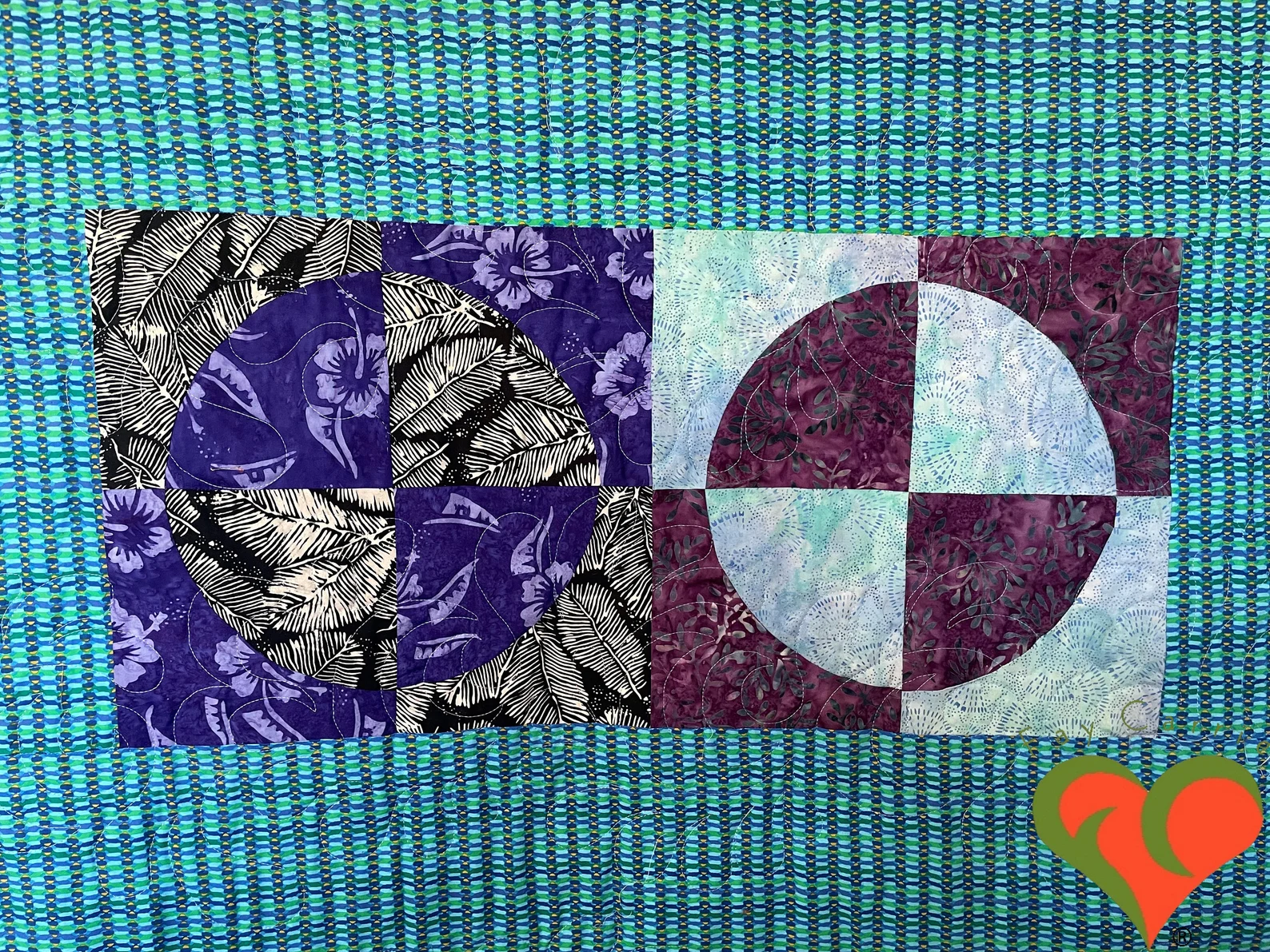 Beautiful Batik Bed-Sized Quilt-Comfort Quilt-Throw Quilt-Sofa Quilt ...